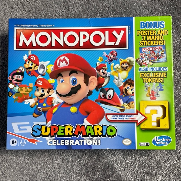 parker brothers | Toys | Super Mario Celebration Monopoly Bonus Edition ...